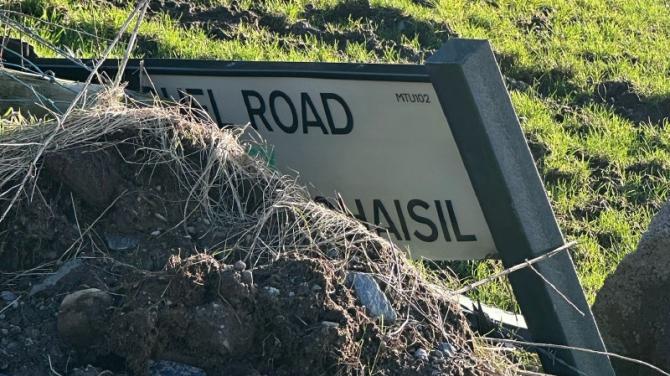 Community outrage over vandalism of bi-lingual signs in Greencastle ...